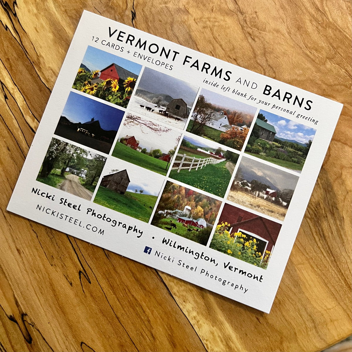 Blank greeting cards by se Photograpy, offered by the Vermont Bowl Company